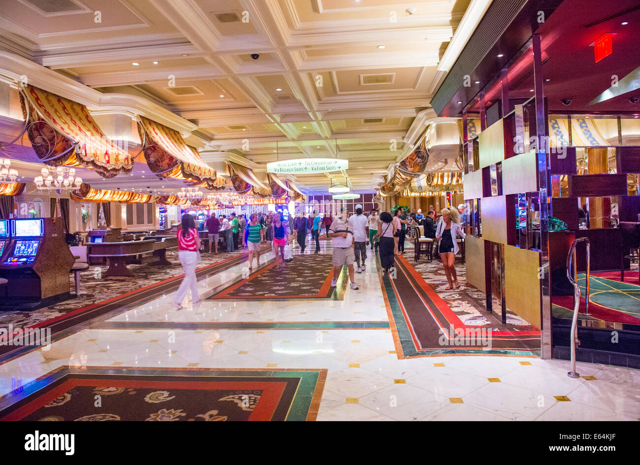 The interior of Bellagio hotel and casino Las Vegas Stock Photo - Alamy