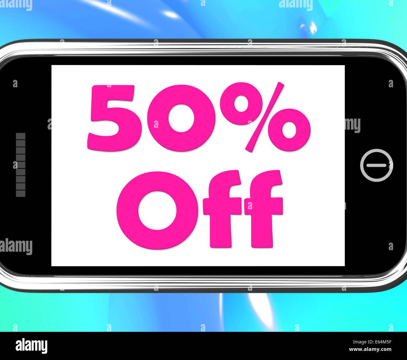 Fifty Percent Phone Show Sale Discount Or 50 Off Stock Photo - Alamy