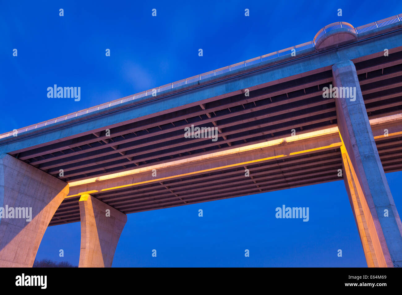 A detail shot from underneath the Dundas St viaduct (bridge) that spans ...