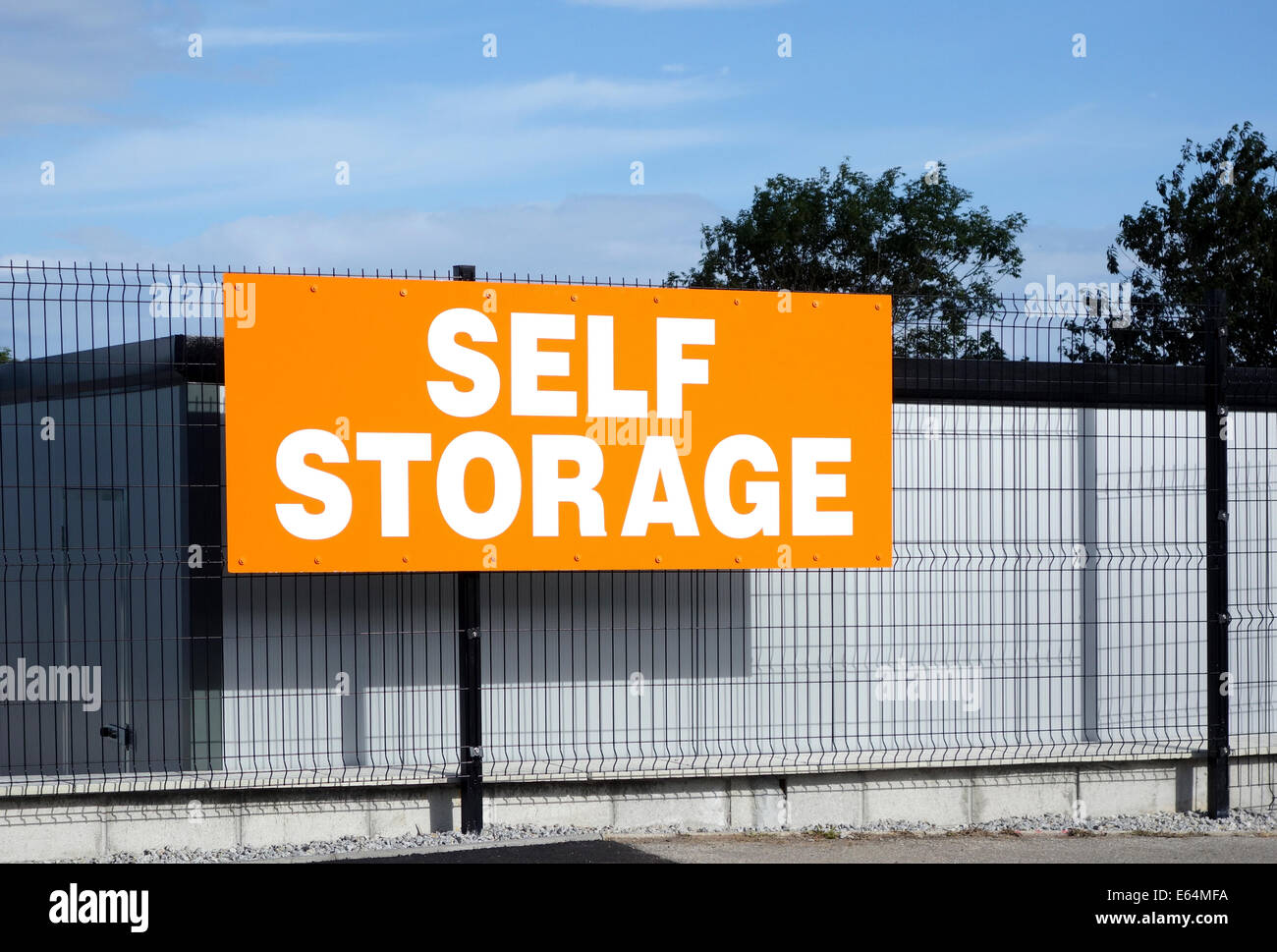 a self storage compound Stock Photo - Alamy