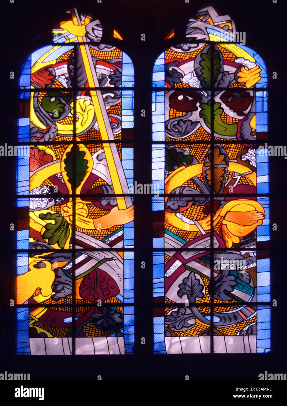 Genesis stained glass abraham hi-res stock photography and images - Alamy