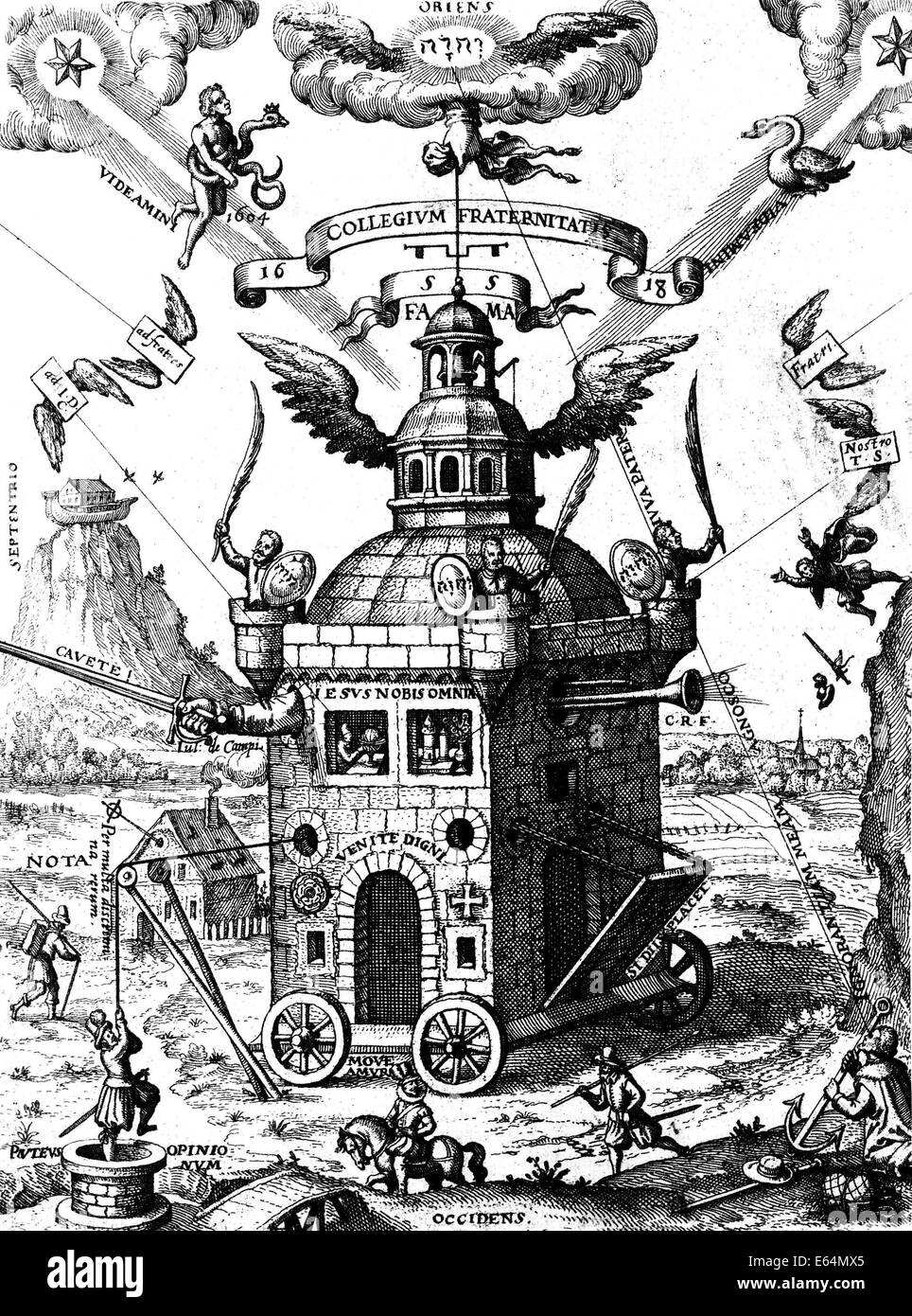 ROSICRUCIANISM Title page of Collegium Fama Fraternitatis published in ...