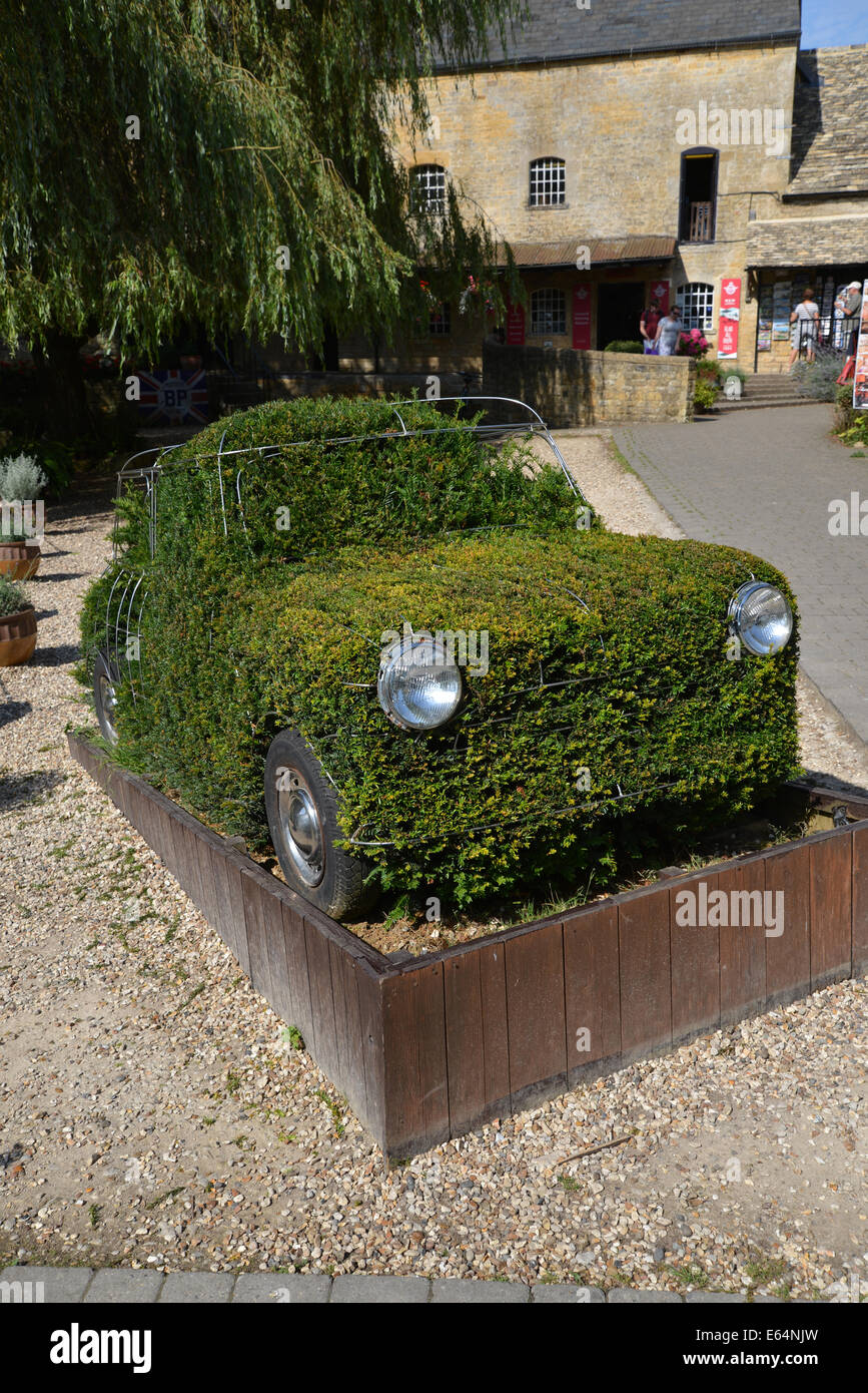 Car Bush outside Motor Museum in Bourton-on-the Water in the Cotswolds ...