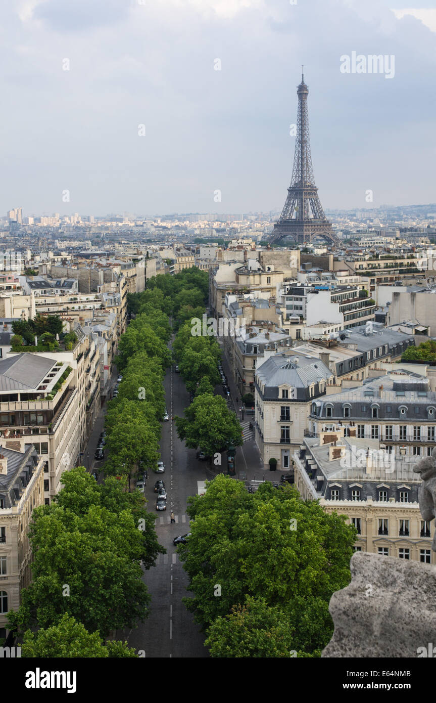 Paris, the arc de triomphe, aerial view hi-res stock photography and images - Alamy