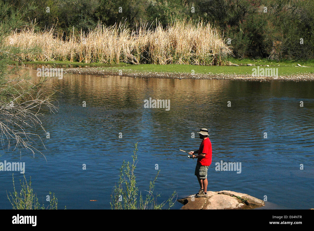 Fishing in salt river river in arizona hi-res stock photography and ...