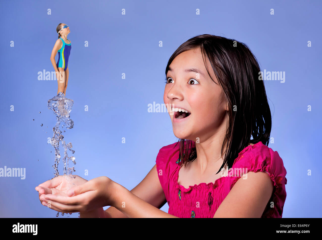 Child hands cupped water hi-res stock photography and images - Alamy