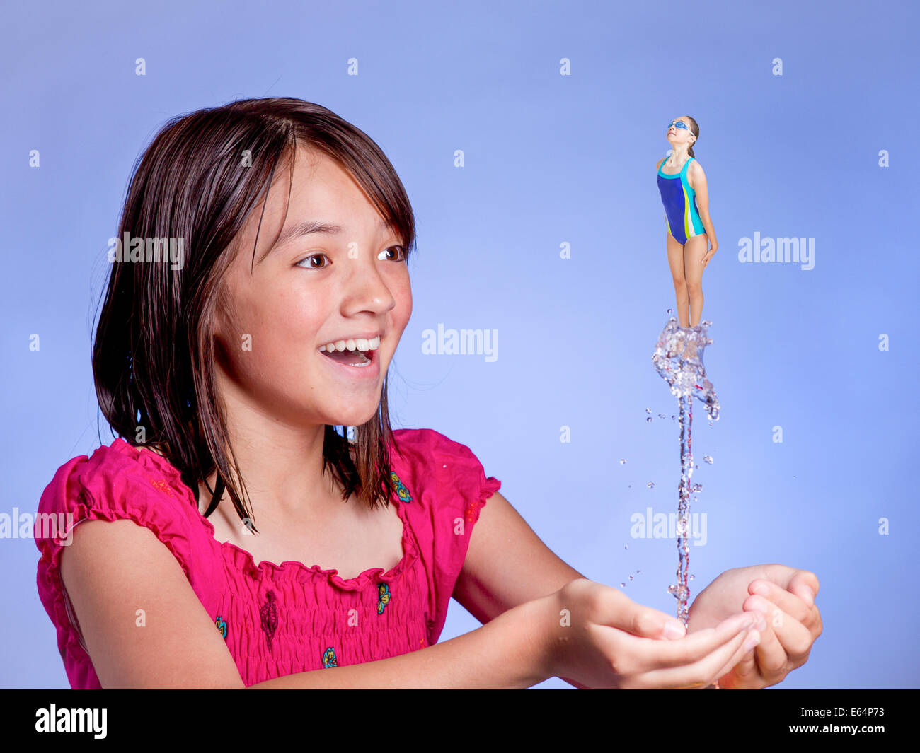 Child hands cupped water hi-res stock photography and images - Alamy