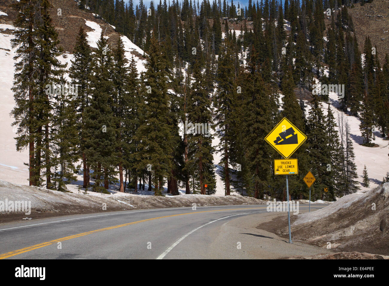 Steep grade road sign hi-res stock photography and images - Alamy
