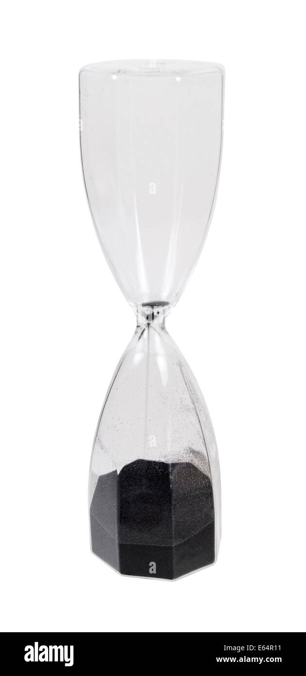 Large Hour glass with black sand used to measure time - path included ...