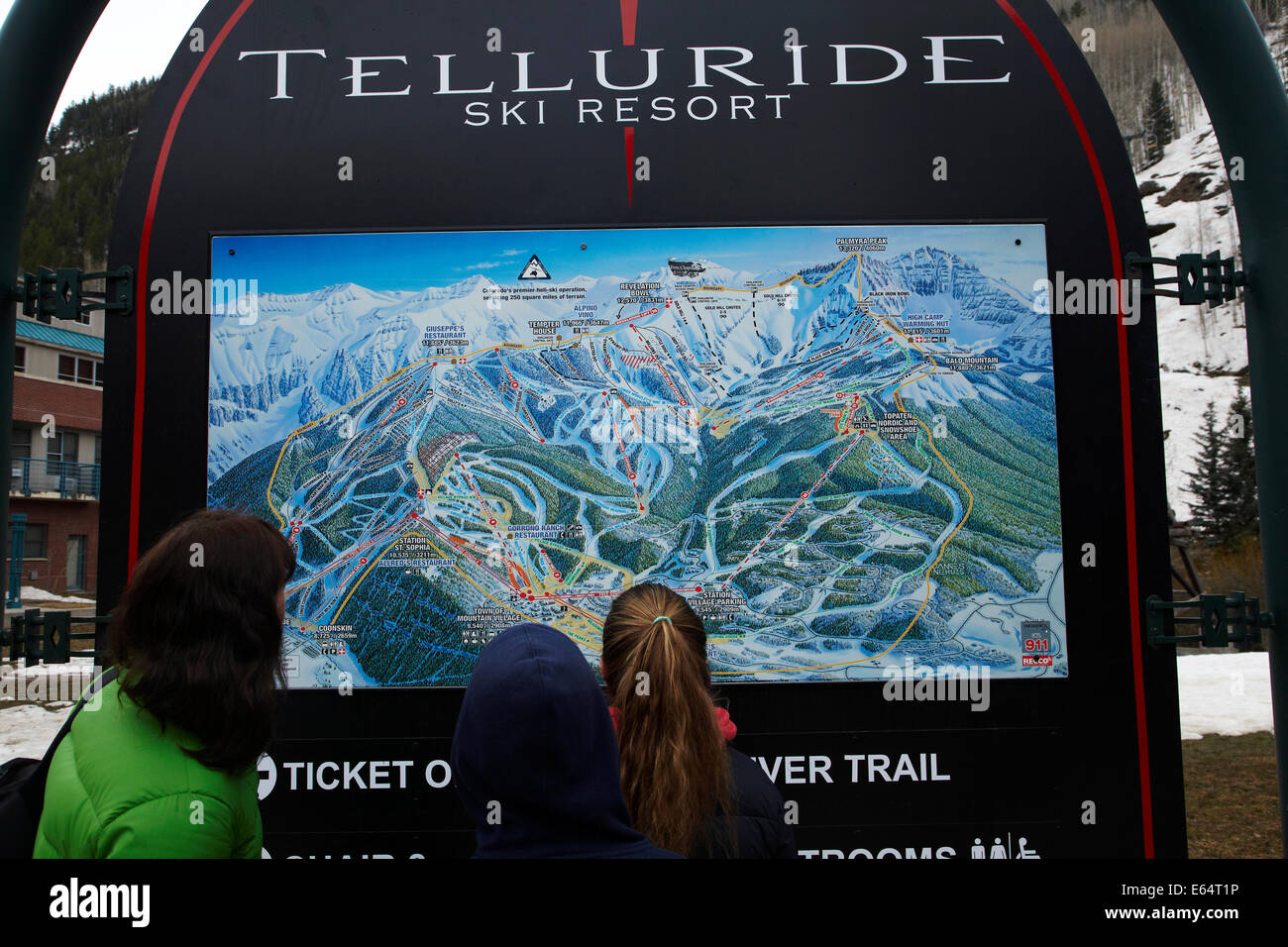 Mapa De Telluride, Colorado City Has Traffic Access Plan Of An Old