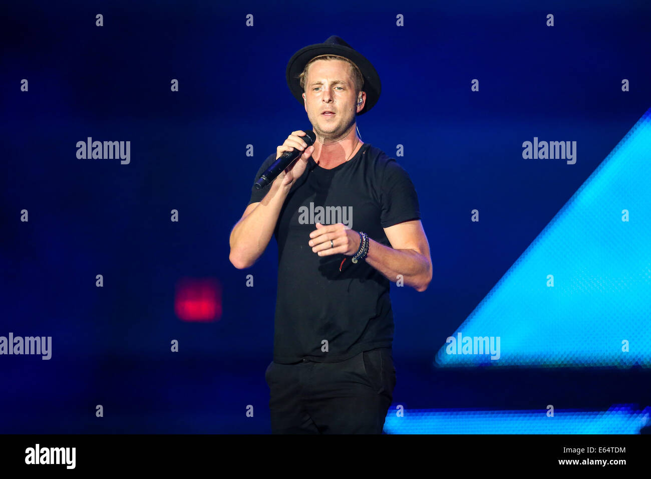 Raleigh, North Carolina, USA. 13th Aug, 2014. Music artist ONEREPUBLIC ...