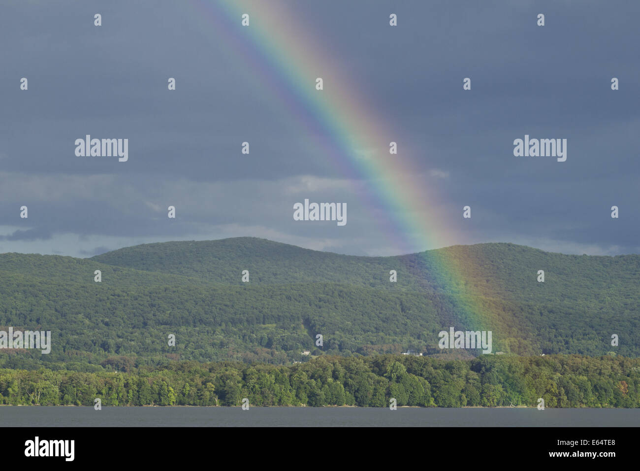 Newburgh, New York, USA. 14th Aug, 2014. A rainbow forms over the ...