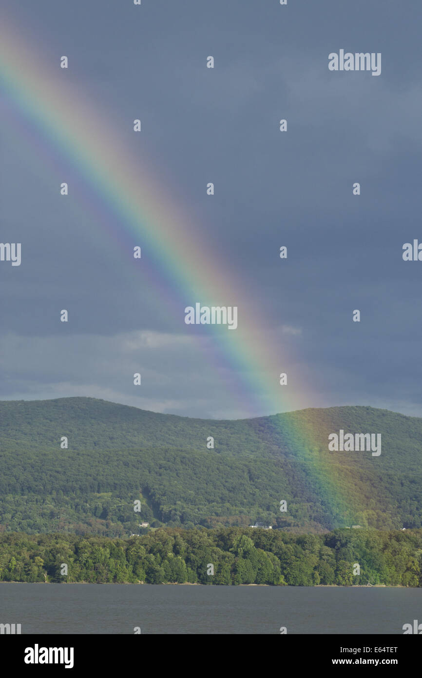 Newburgh, New York, USA. 14th Aug, 2014. A rainbow forms over the ...