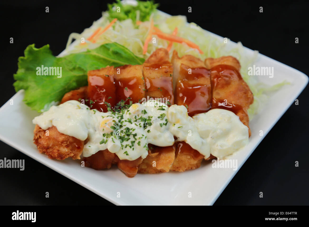 Chicken nanban (Fried chicken with tartar sauce Stock Photo - Alamy