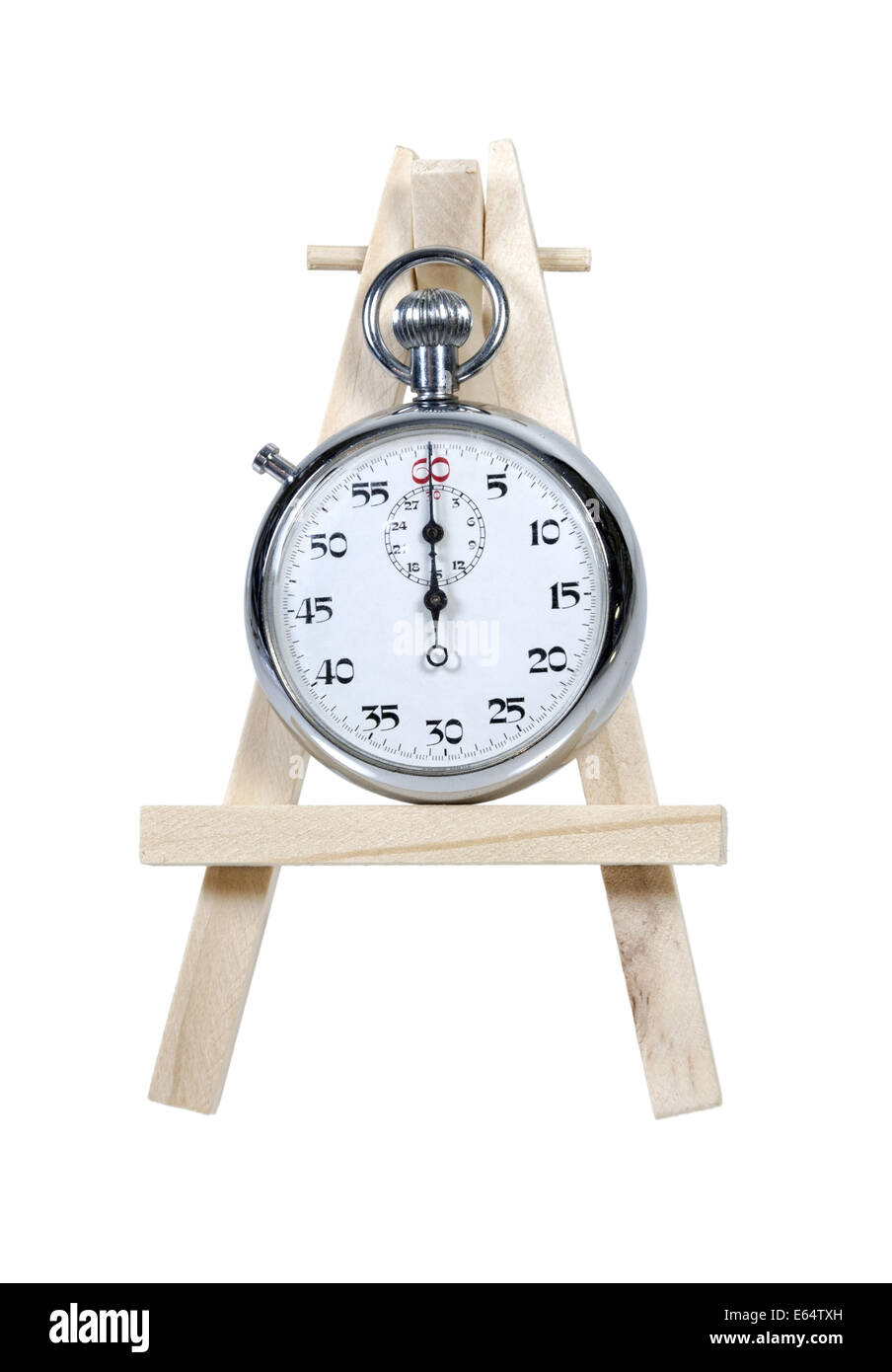 Stop Watch on a wooden Easel used to hold items for display - path ...