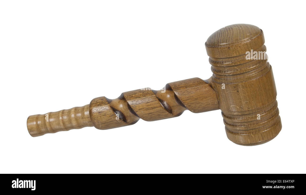 A super powered ceremonial wooden gavel with ornate twists - path ...