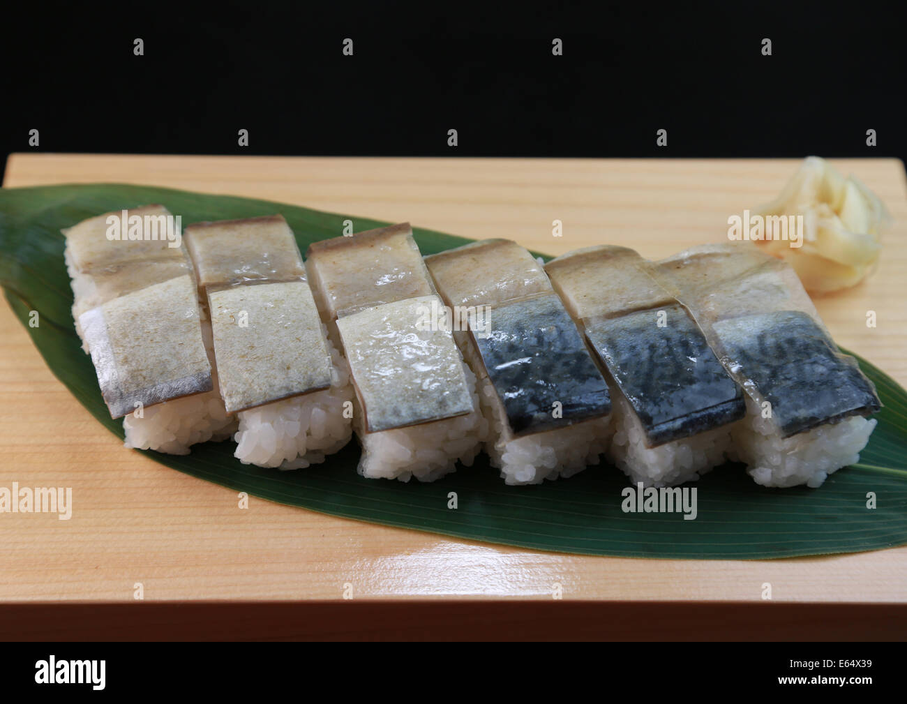 Battera (Pressed mackerel sushi Stock Photo - Alamy