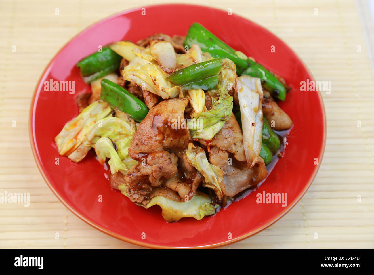 Twice cooked pork Stock Photo - Alamy
