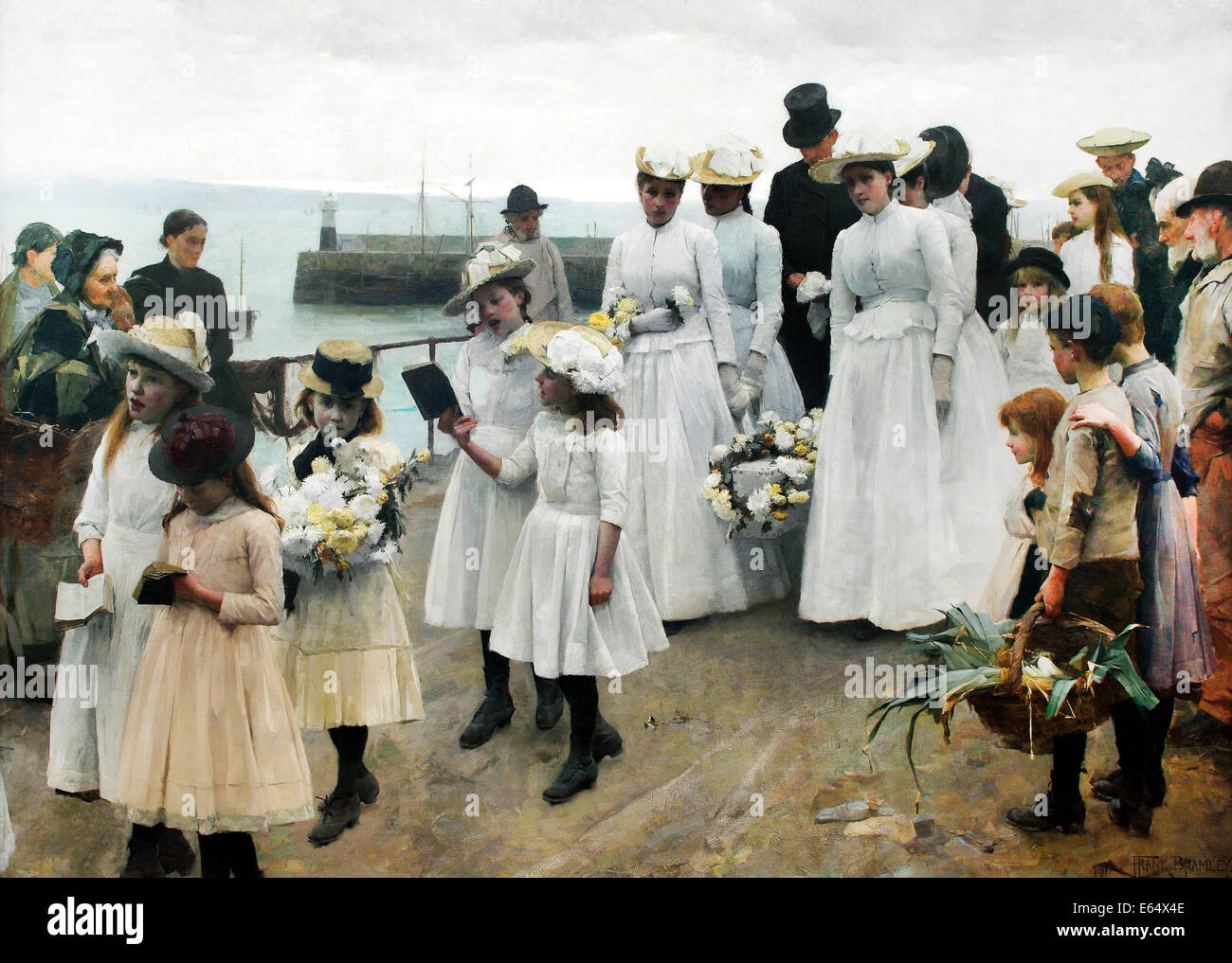 Frank Bramley, For of Such is the Kingdom of Heaven 1891 Oil on canvas ...
