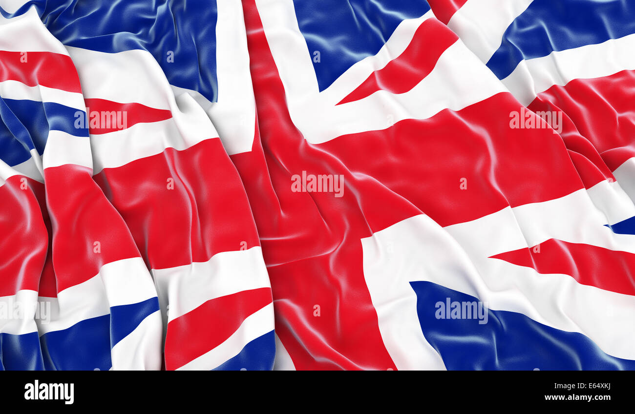 British flag - 3D render Stock Photo - Alamy