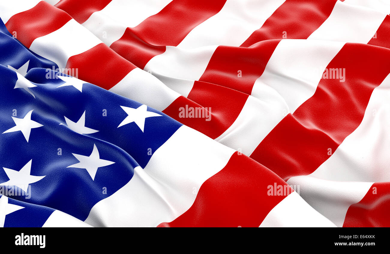 USA flag - 3D render Stock Photo - Alamy
