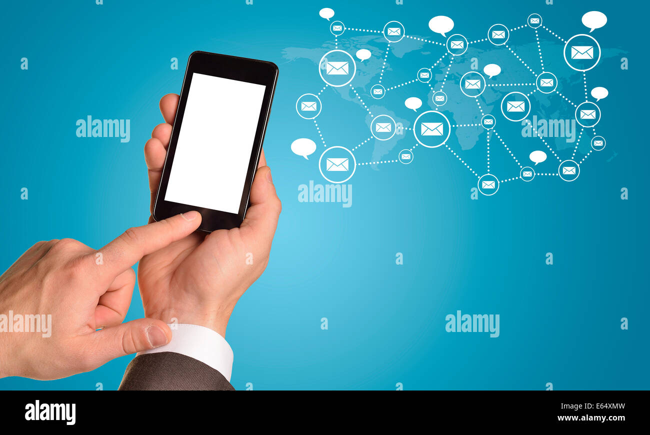 Hands, smartphone and contacts Stock Photo - Alamy