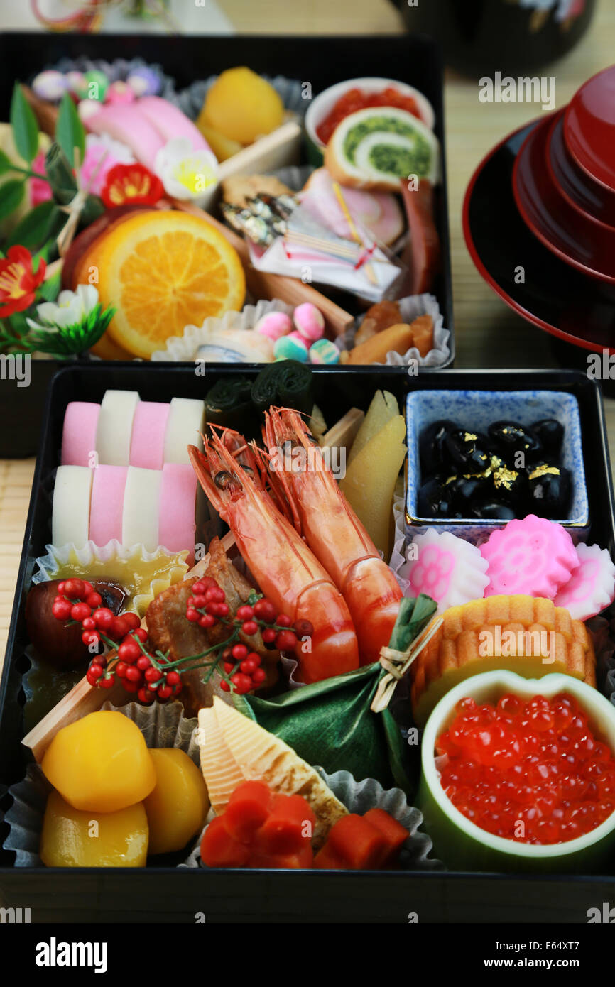 Osechi (Traditional Japanese New Year foods Stock Photo - Alamy