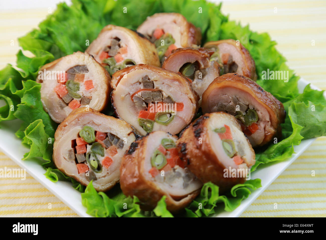 Chicken roll hi-res stock photography and images - Alamy