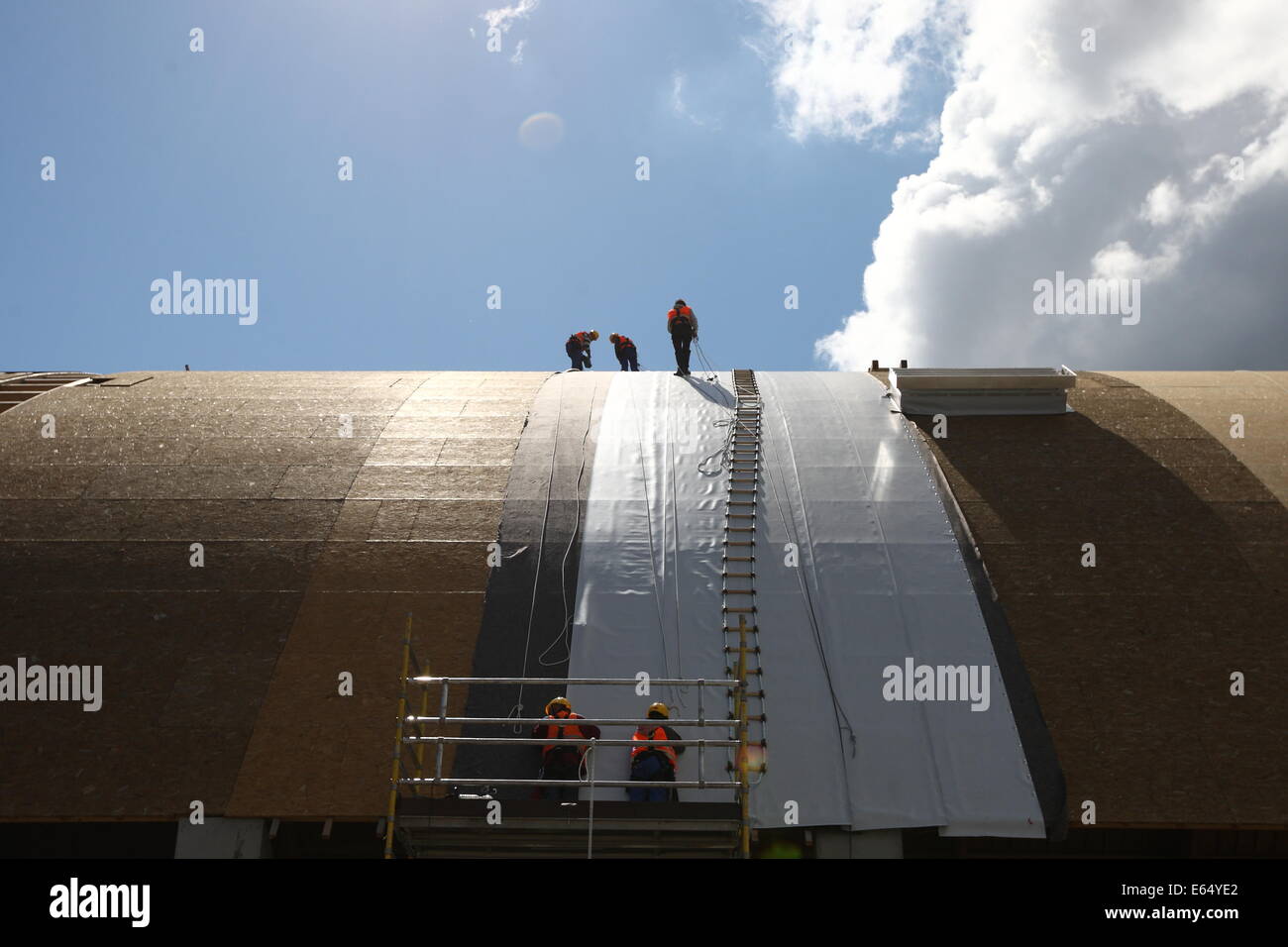 Gdynia, Poland 25th, June 2014 The construction site ground grain ...