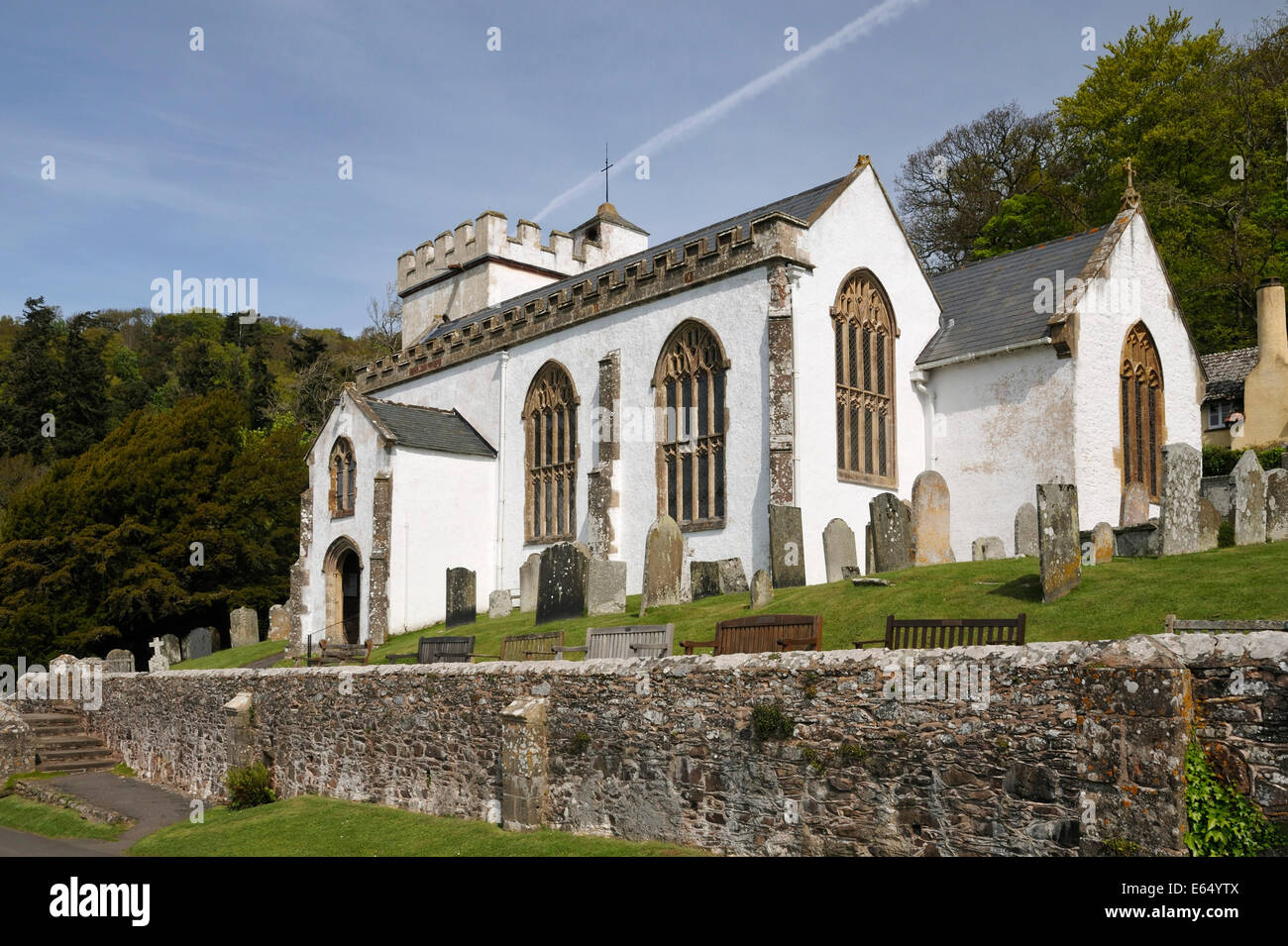 15th-century Church of All Saints, with a 14th-century tower, Selworthy ...