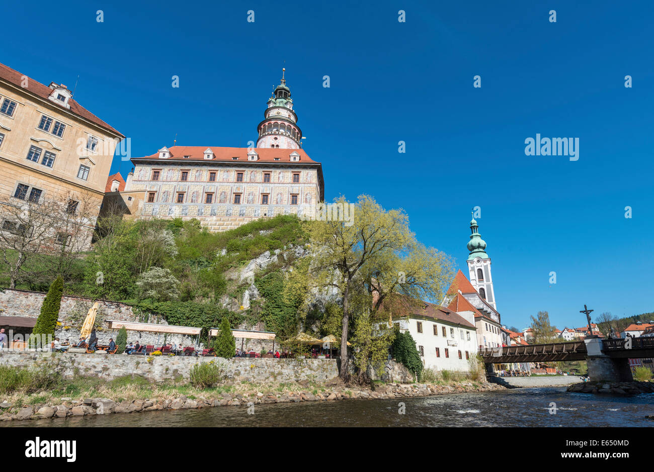Cesky krumlov castle tower hi-res stock photography and images - Alamy