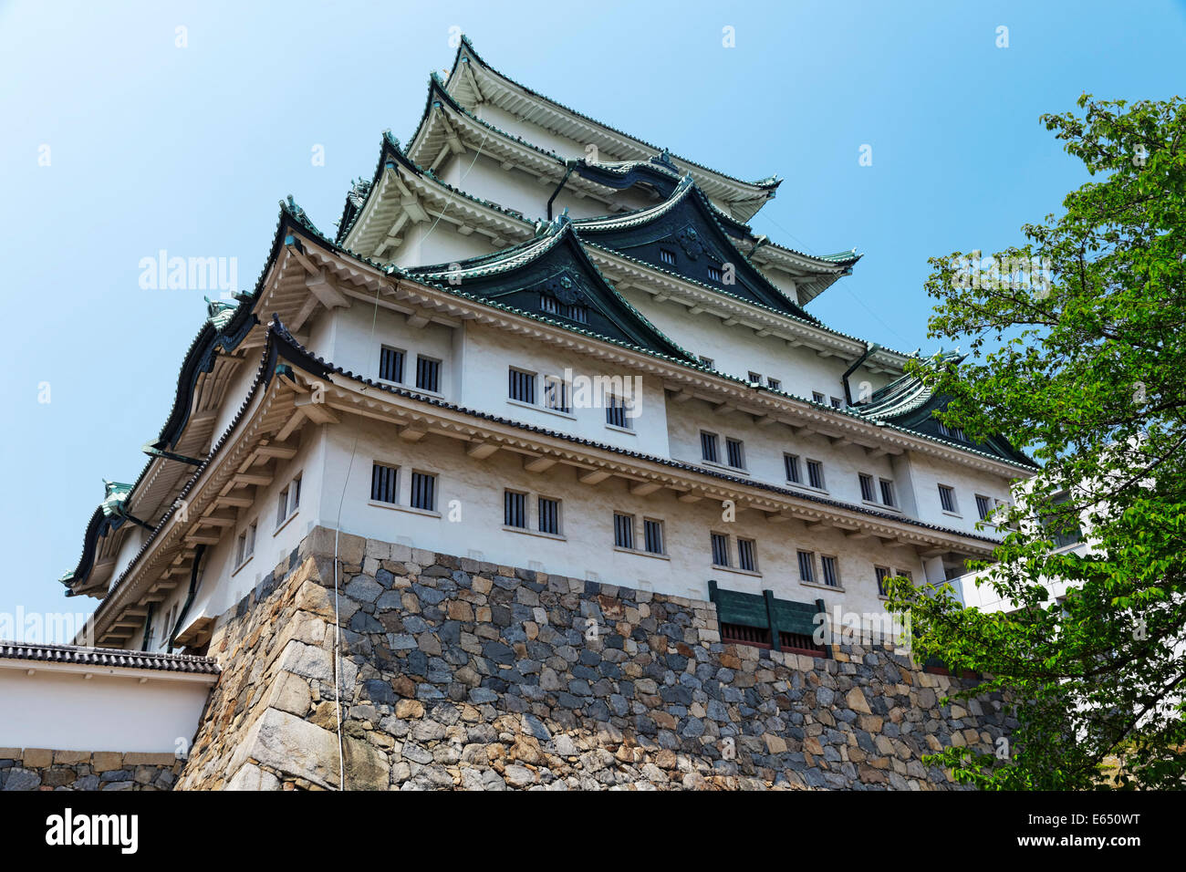 Nagoya castle atop with golden tiger fish head pair called "King Cha ...