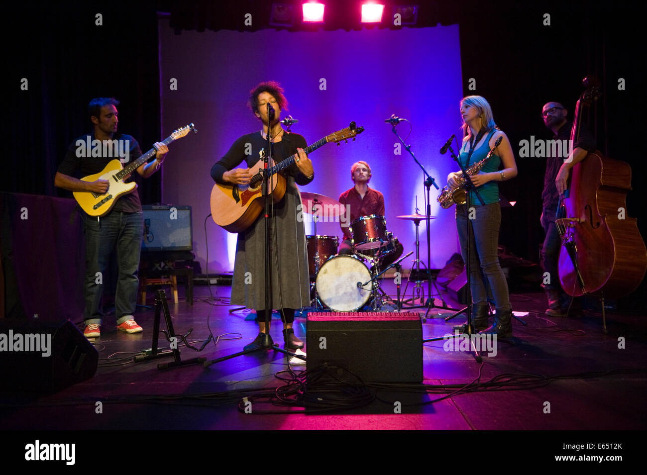 Live music Lady Nade & the Silhouettes band on stage at Brecon Jazz ...