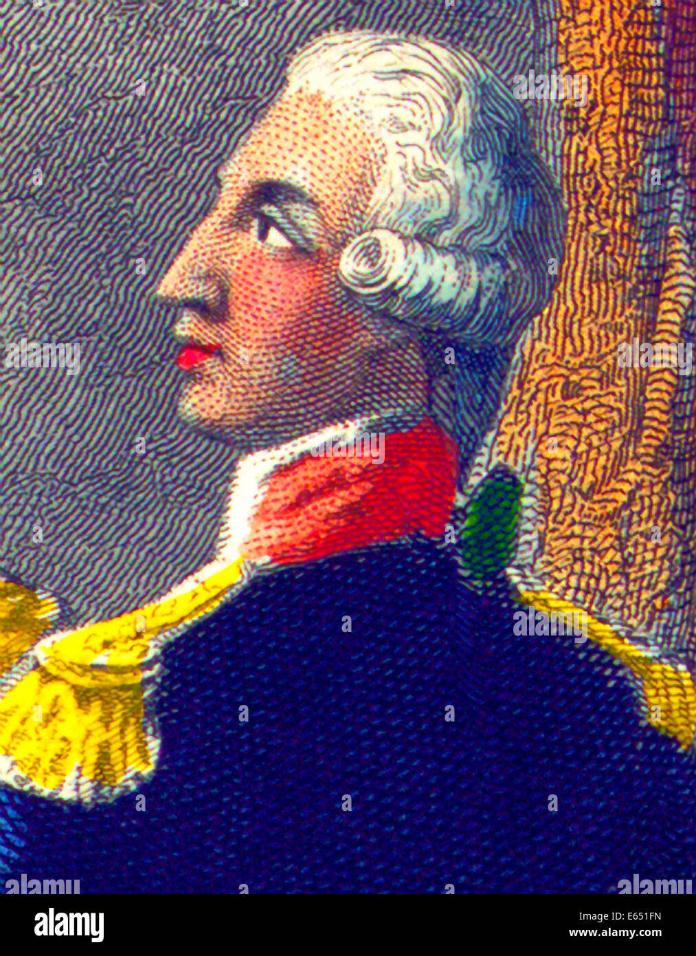 Vintage print depicting lafayette hi-res stock photography and images ...