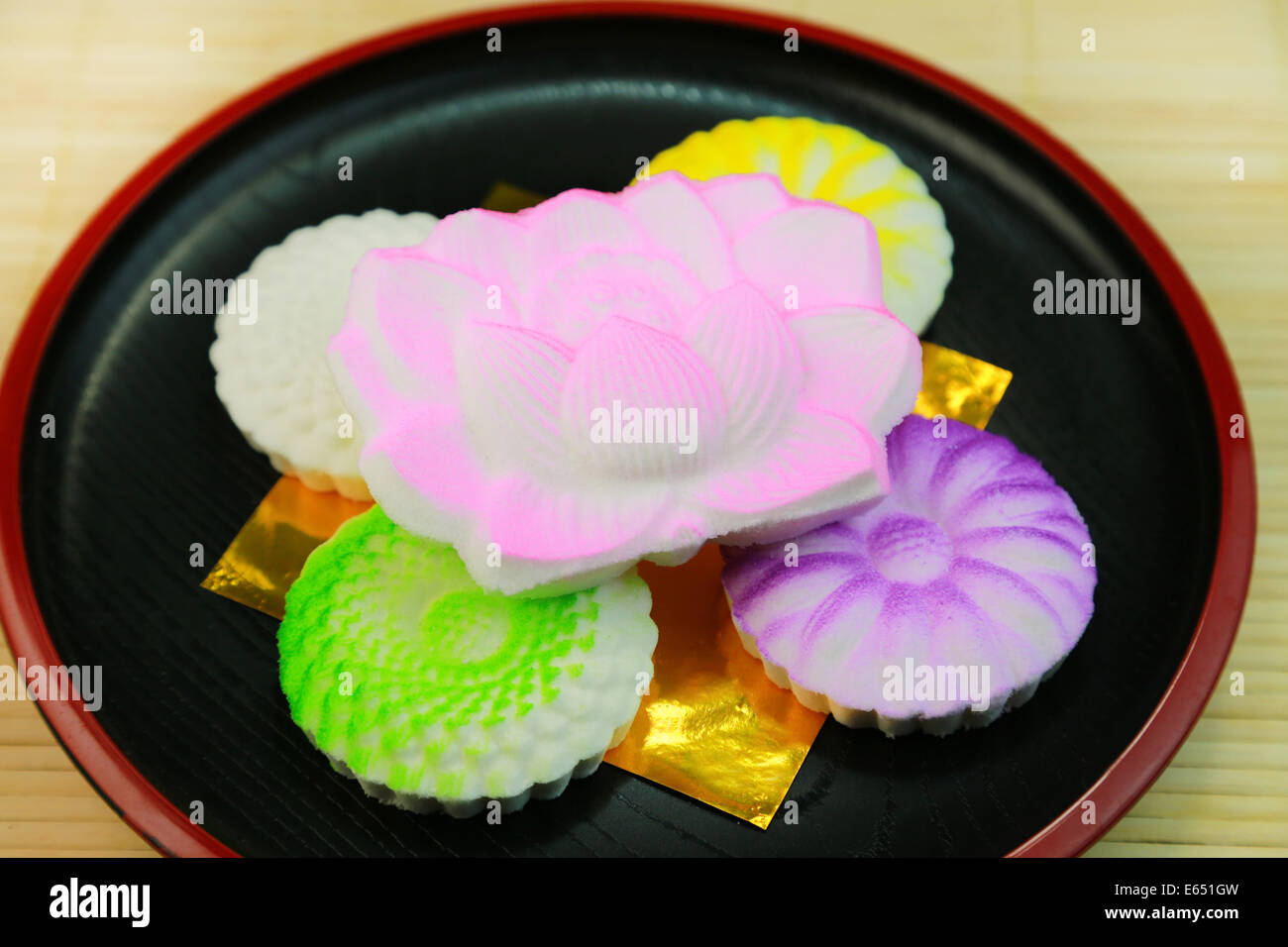 Rakugan (Dry confection of starch and sugar Stock Photo - Alamy