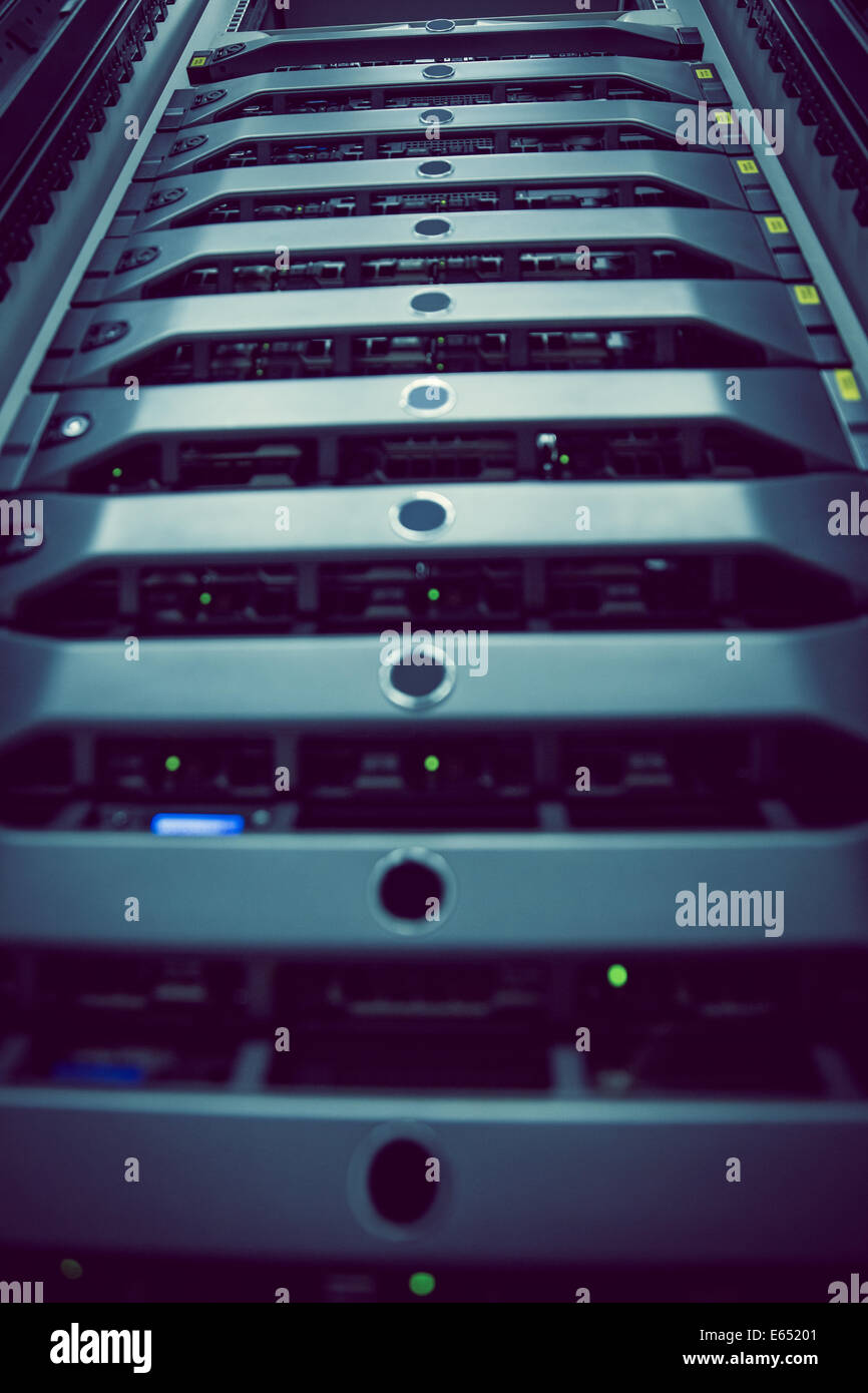 Black rack mounted server tower Stock Photo - Alamy
