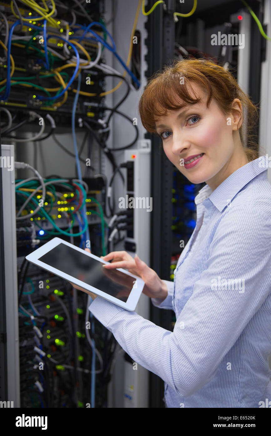 Technician using tablet analysing hi-res stock photography and images ...