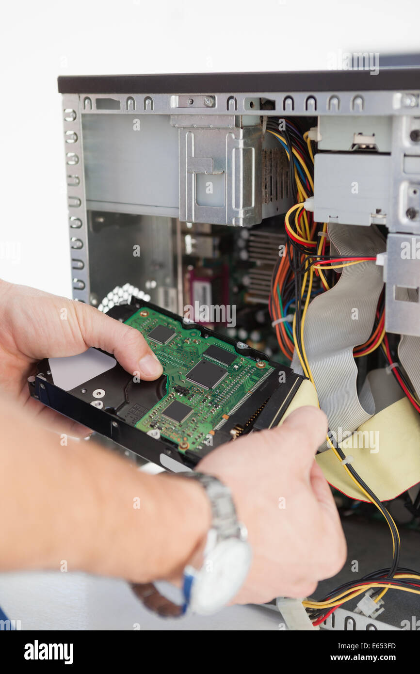 Computer engineer working on broken cpu Stock Photo - Alamy