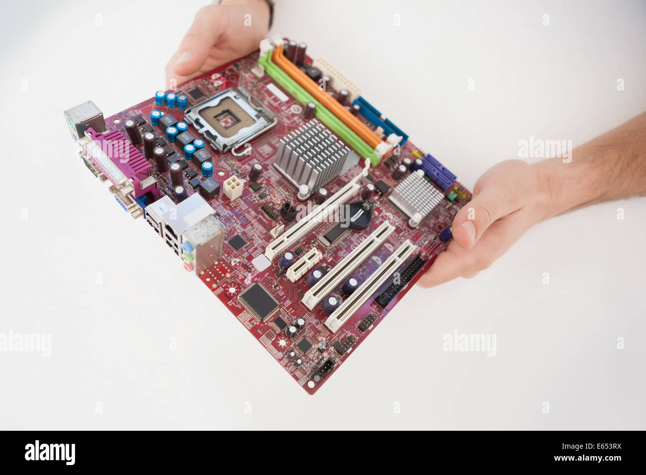 Computer engineer working on broken cpu Stock Photo - Alamy