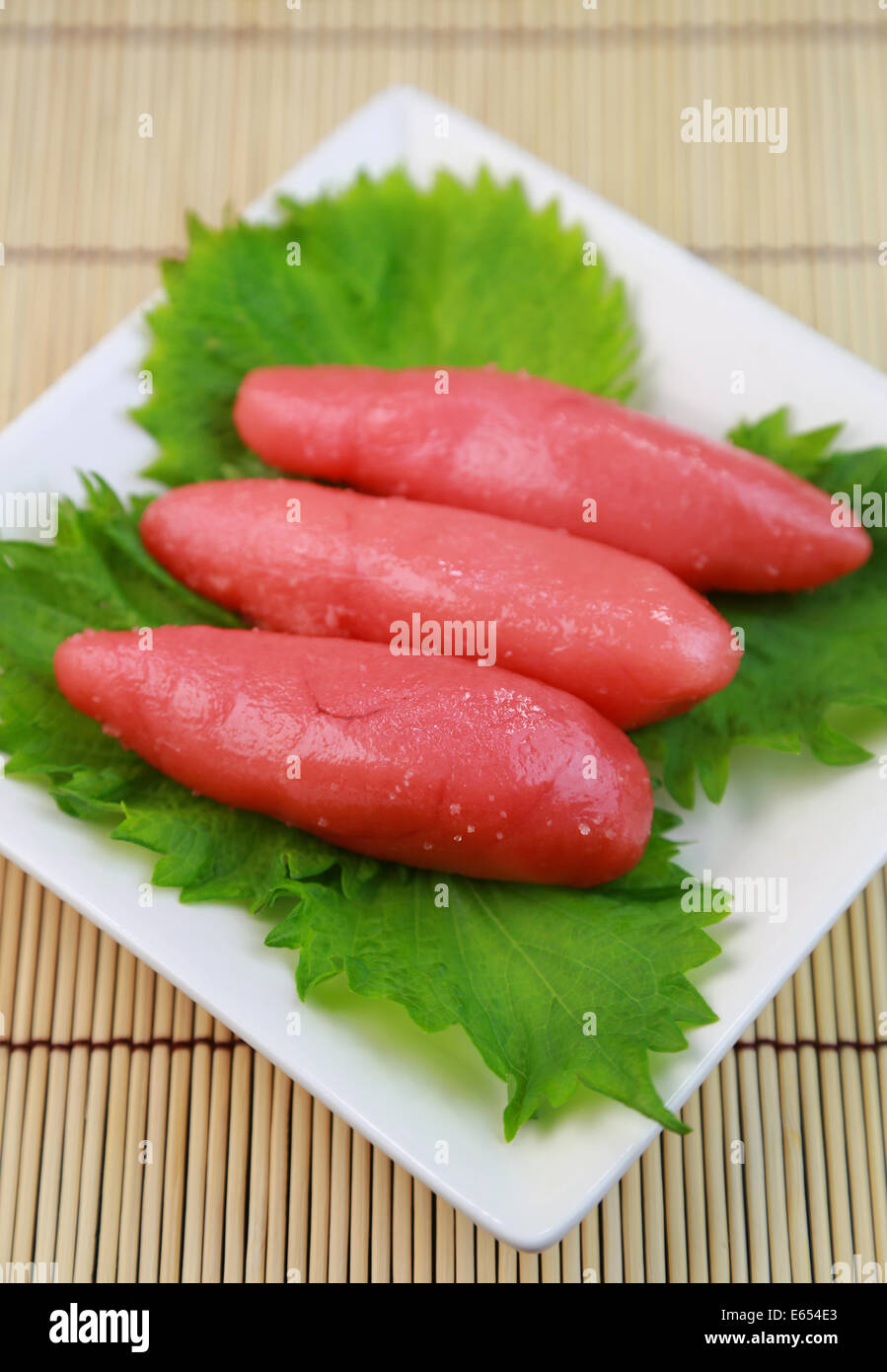 Mentaiko (Seasoned cod roe Stock Photo - Alamy