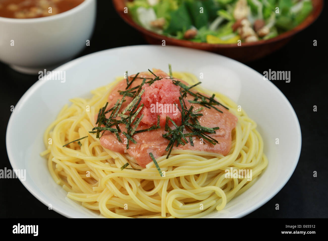 Cod roe spaghetti Stock Photo - Alamy