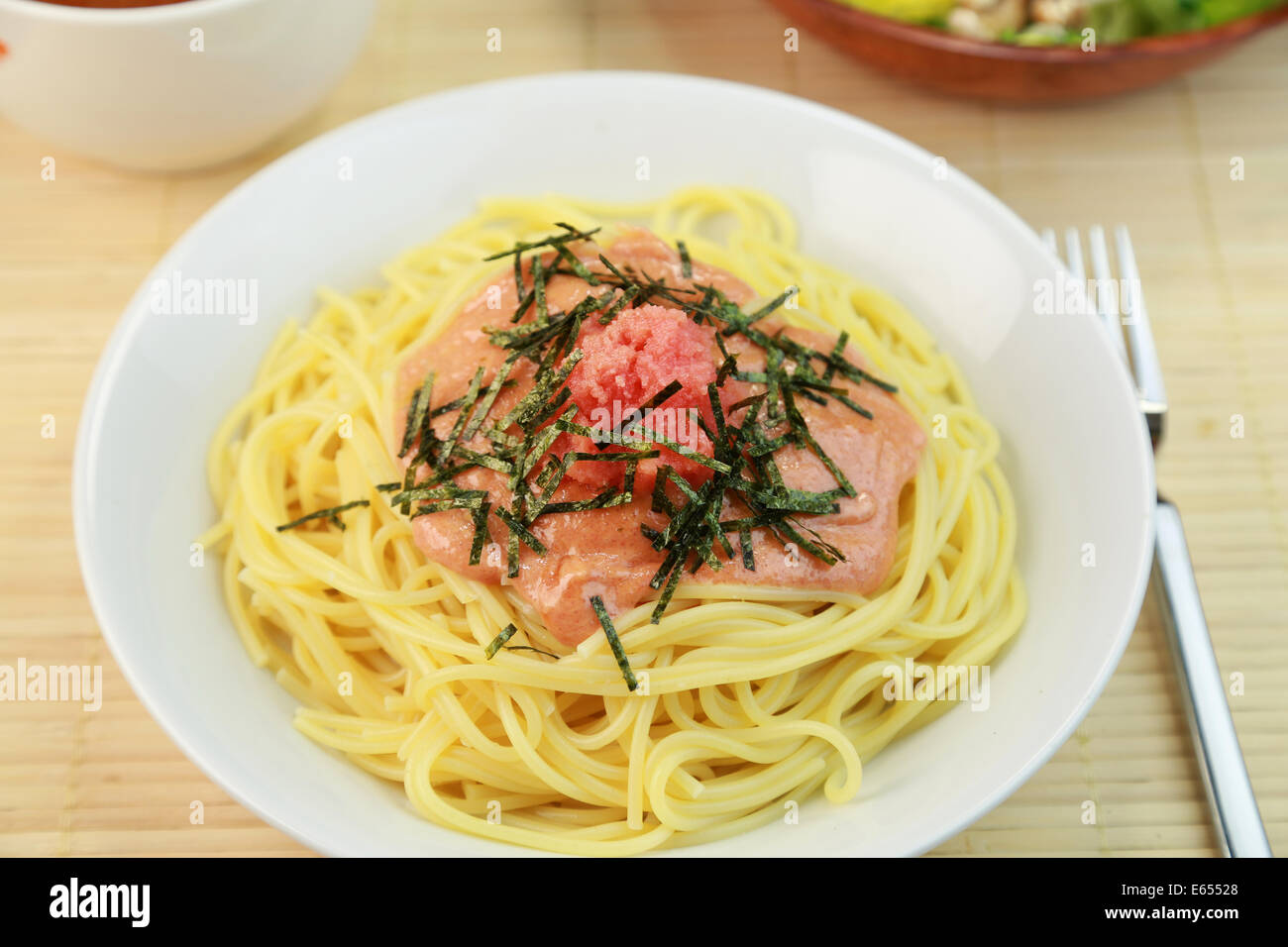 Cod roe spaghetti Stock Photo - Alamy