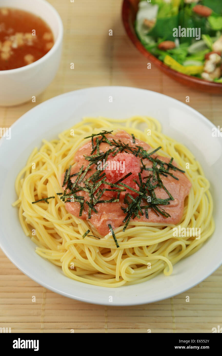 Cod roe spaghetti Stock Photo - Alamy