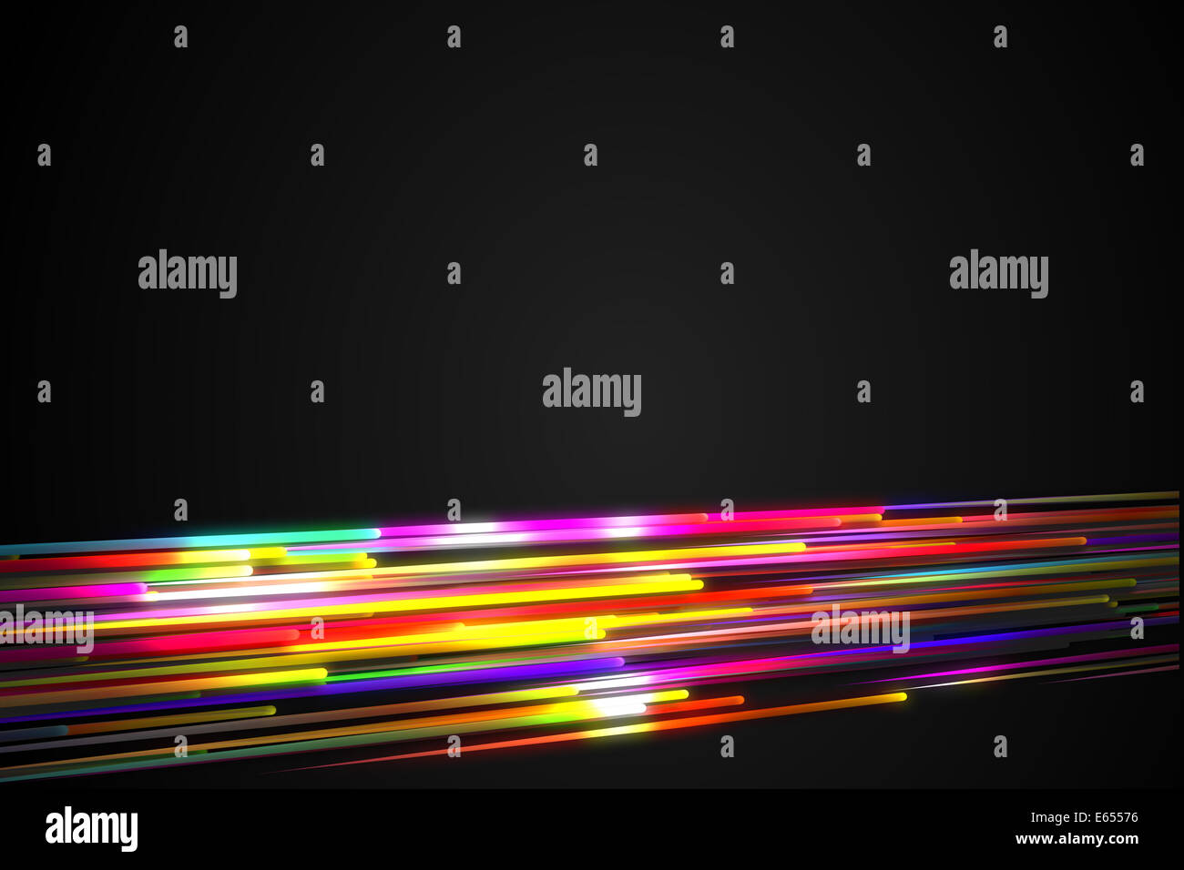 Bottom Rainbow straight Diagonal Line Glow Dark Background Stock Photo ...