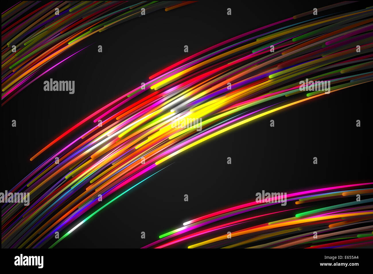 Rainbow straight Diagonal Line Glow split three section Stock Photo - Alamy