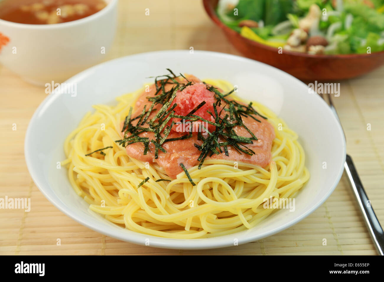 Cod roe spaghetti Stock Photo - Alamy