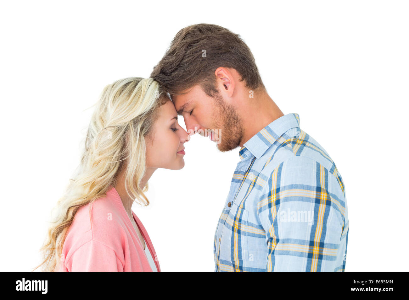 Heads touching hi-res stock photography and images - Alamy