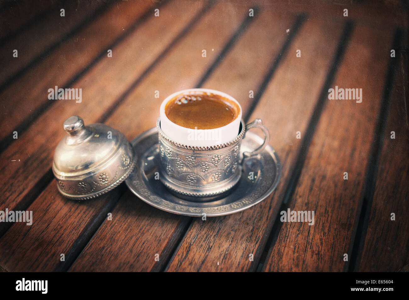 Retro style image of traditional Turkish coffee Stock Photo - Alamy