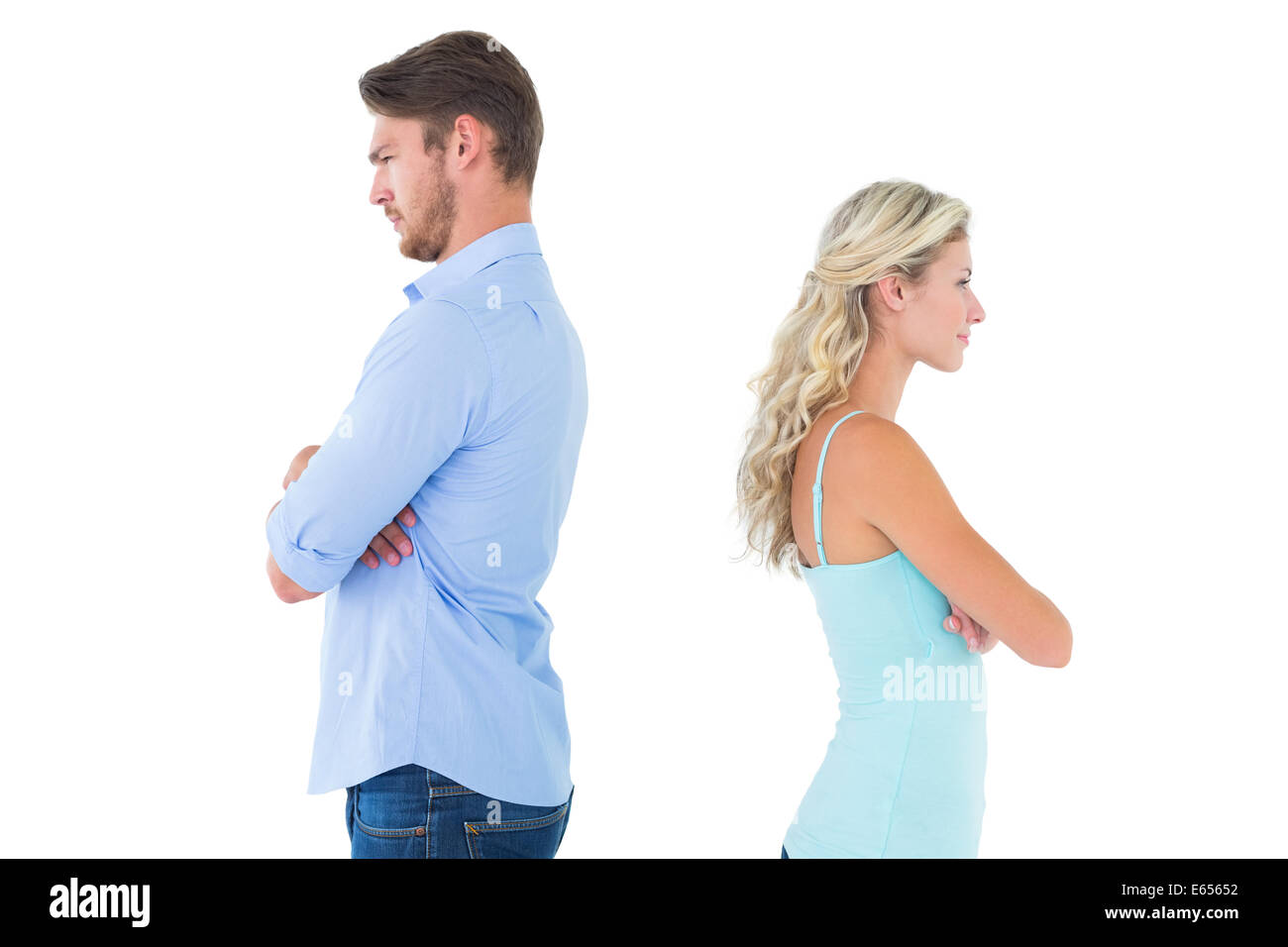 Not talking to each other Cut Out Stock Images & Pictures - Alamy