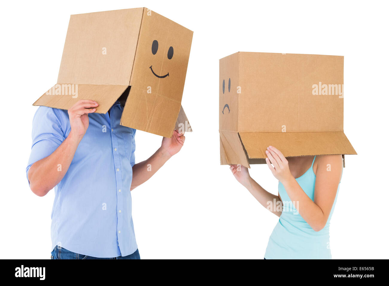 Box covering head Cut Out Stock Images & Pictures - Alamy